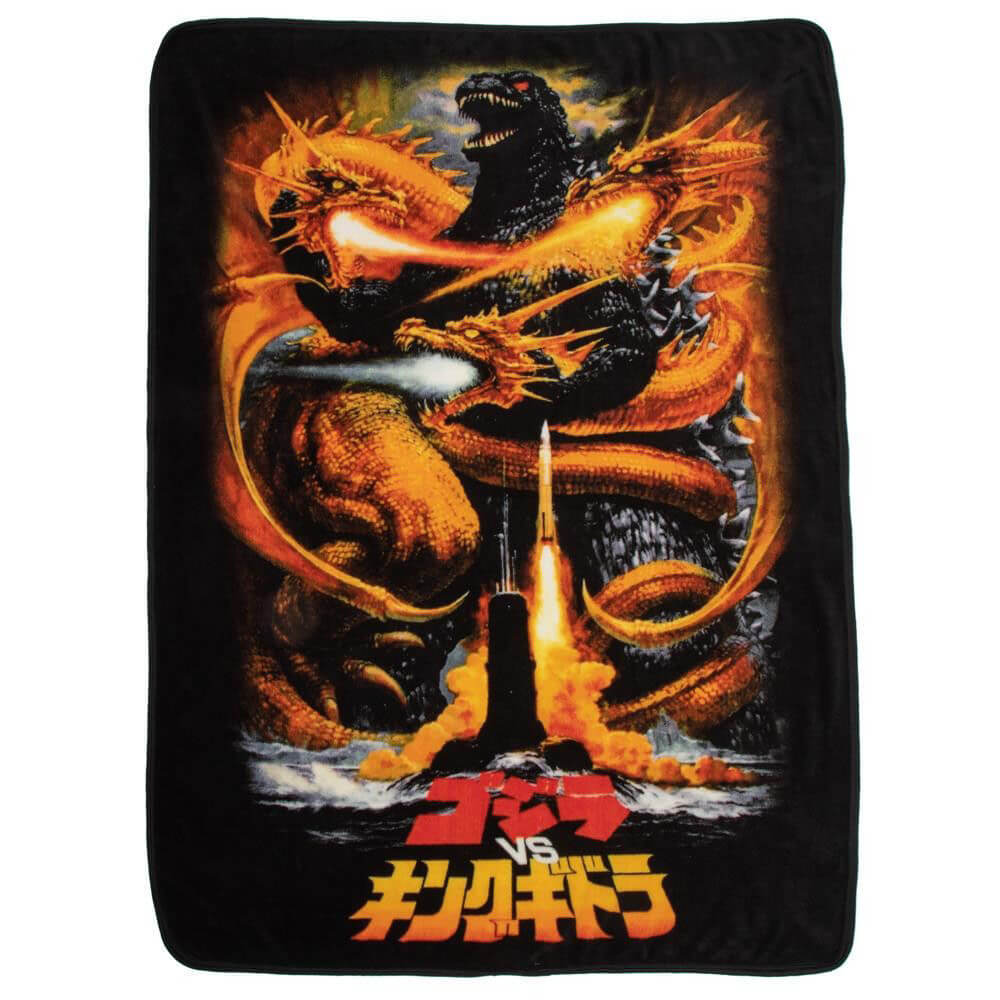 Godzilla vs. King Ghidorah 60" Fleece Throw Blanket BioWorld