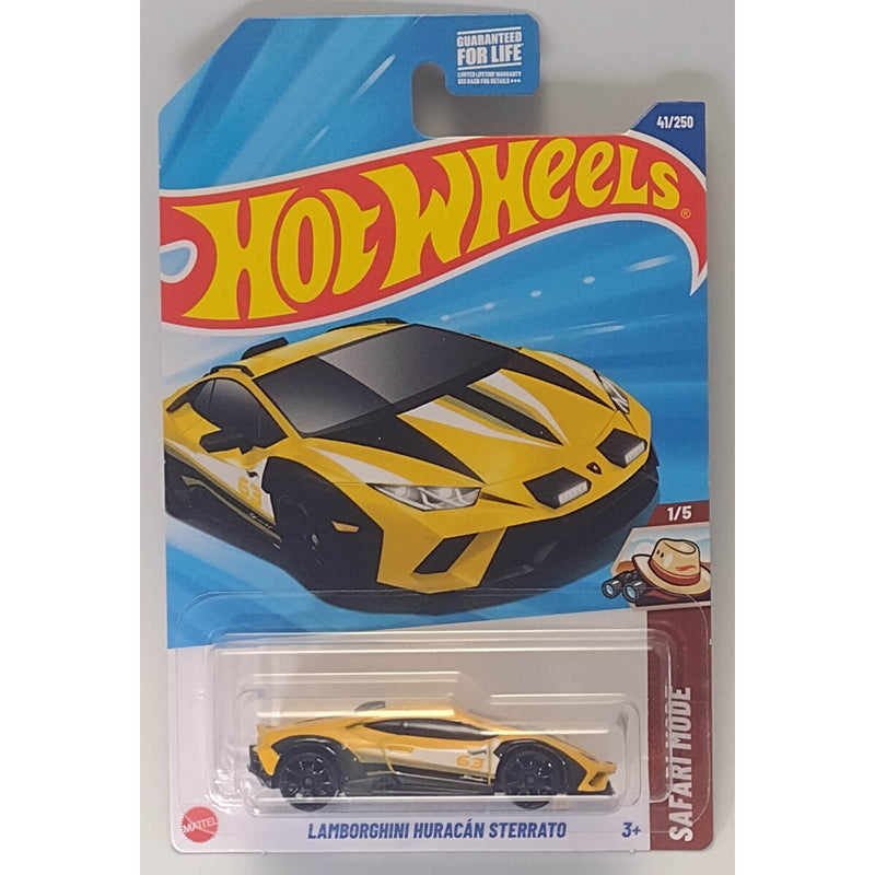 Hot Wheels Lamborghini Huracán Sterrato toy car in packaging with blue ...