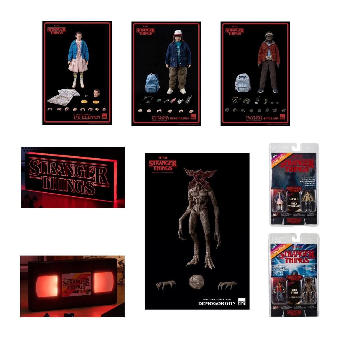 Stranger Things Bundle - Figures, Page Punchers, Logo Lights