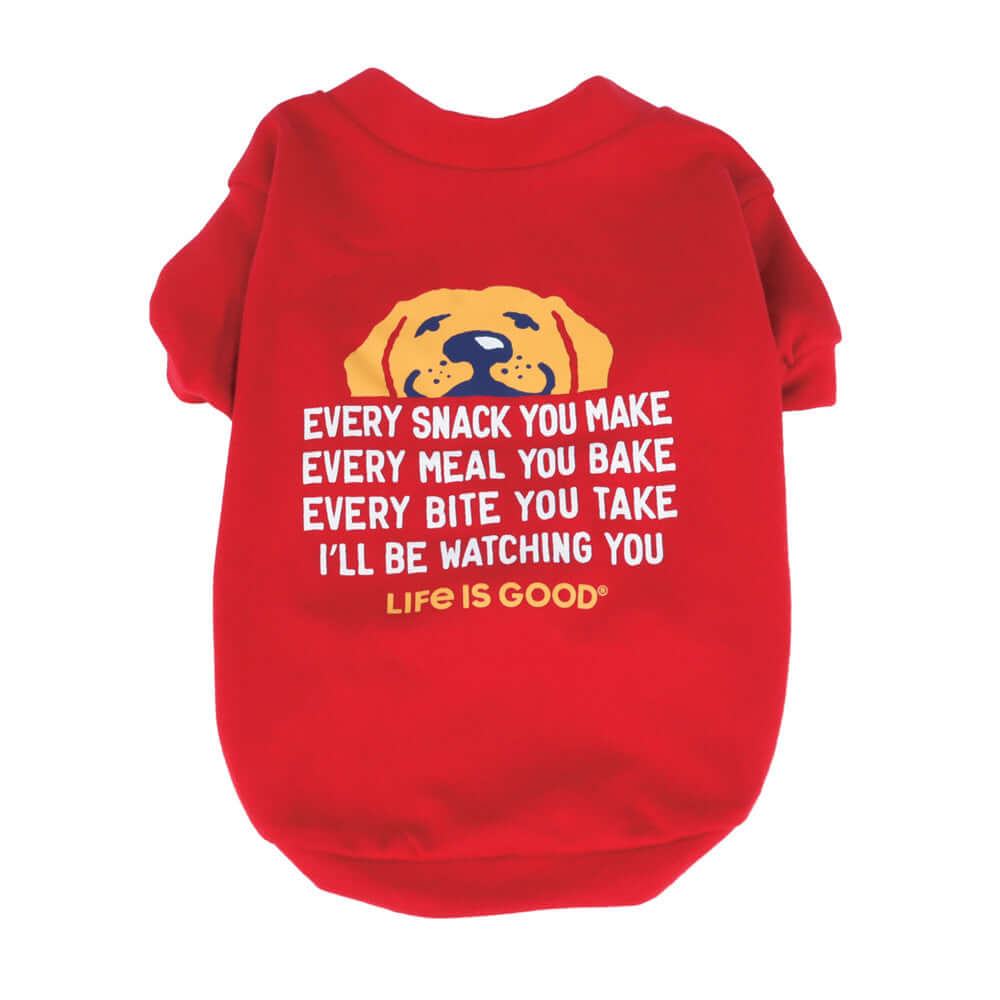 Life is Good® Red Dog T-Shirt "I'll Be Watching You"